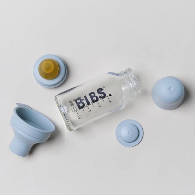 BIBS BABY GLASS BOTTLE IRON Antykolkowa Butelka Szklana dla Noworodkow 110 ml